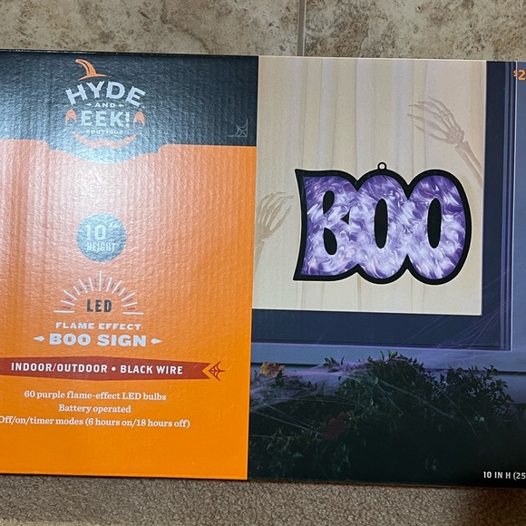 Target | Holiday | Hyde Eek Boo Led Sign Flame Silhouette Purple Flame ...